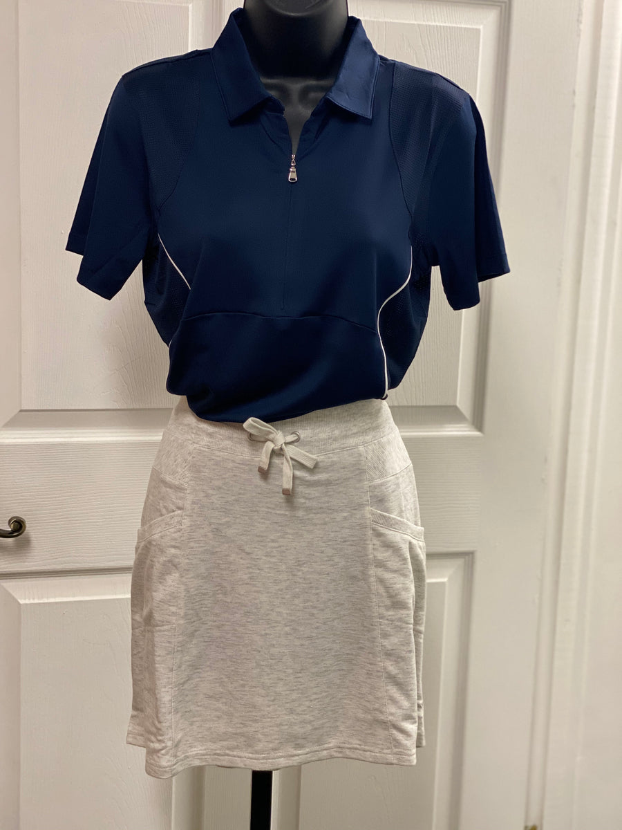 Kate Lord Solid with Mesh Golf Polo KC68 True Navy – Baseline Golf ...